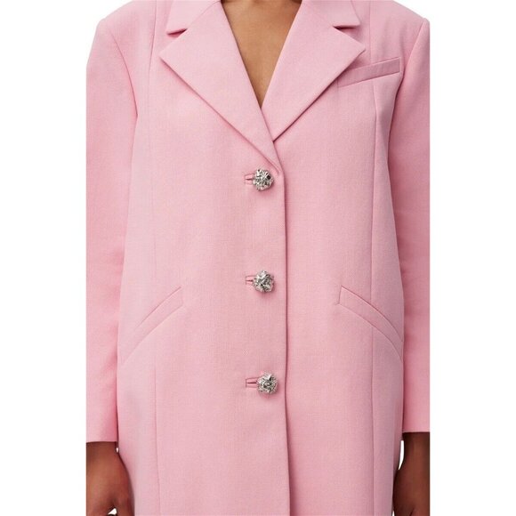 Ganni | Jackets & Coats | Ganni Cotton Suiting Oversized Blazer Lilac ...